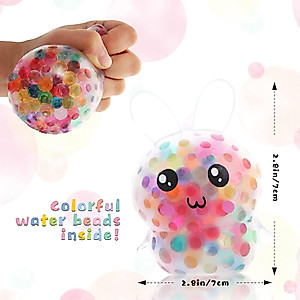 Easter Basket Stuffers, 4 Pack Squishy Easter Bunny Stress Balls for Adults, Easter Basket Stuffers, Easter Toys Stress Relief Fidget Balls ,Easter Basket Ideas Gifts