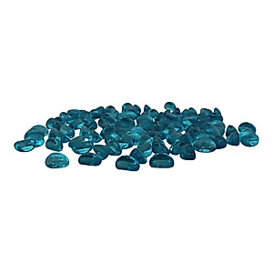 Courtyard Casual Glass Beads for Firepit in Aqua Blue