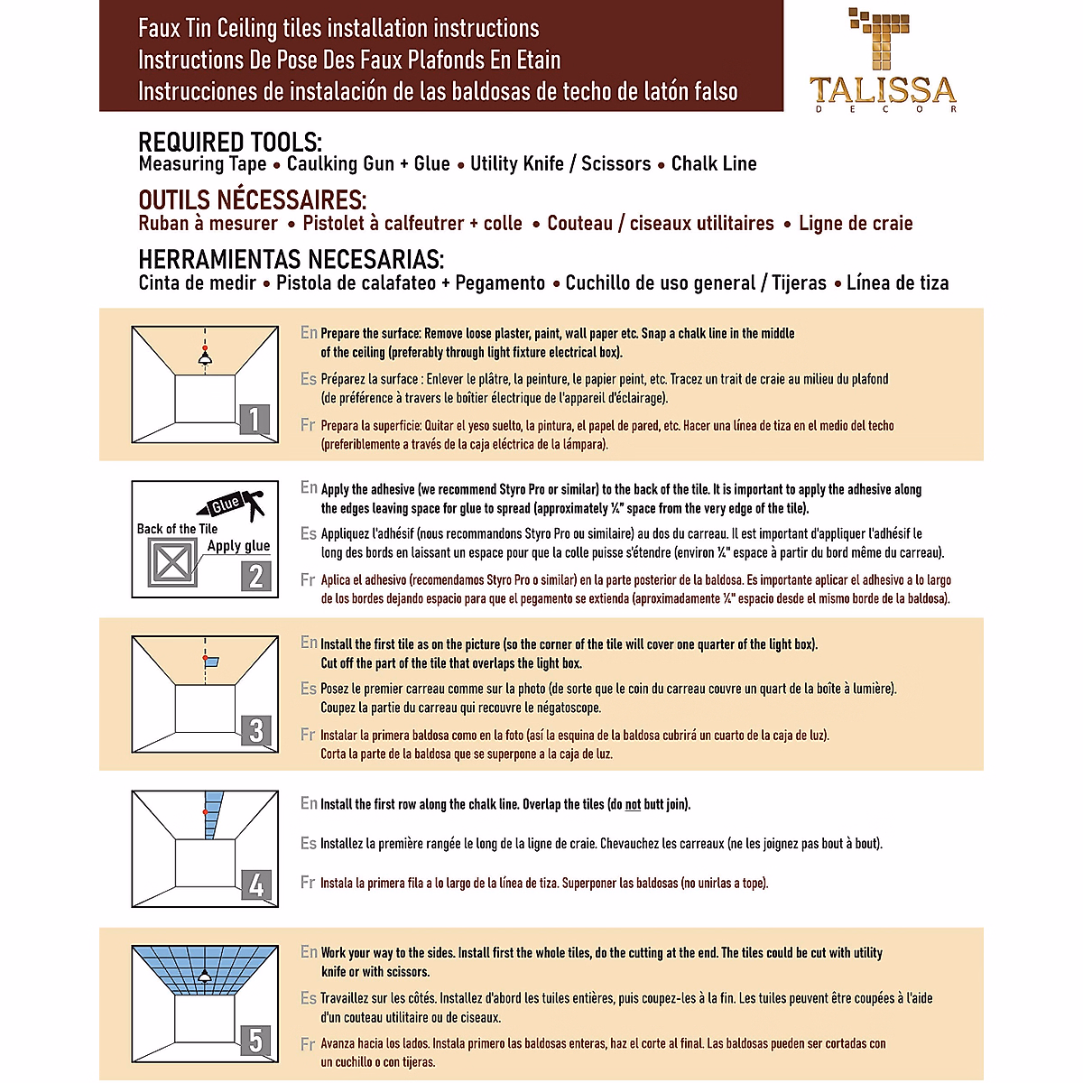 Faux Tin Ceiling Tile for Antique Look Ceiling, 3D Wall Paneling, Backdrop. Easy Glue up/Drop in Installation. Pack of 25 (2'X2') Decorative Ceiling Tiles in Antique Gold (~ 100 sq.ft). MDL#223AG