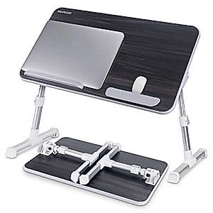 NEARPOW Laptop Bed Tray Table, Adjustable Laptop Bed Stand, Portable Standing Table with Foldable Legs, Foldable Lap Tablet Table for Sofa Couch Floor - Medium Size