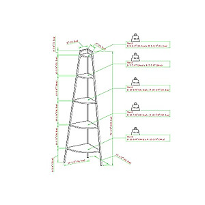 Walker Edison Freya Modern Industrial 5-Shelf Metal and Wood Corner Bookcase, 72 Inch, Grey Wash