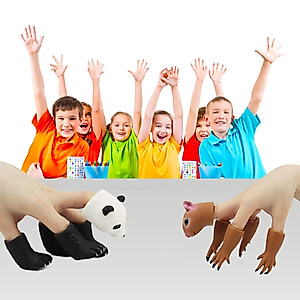 MIMIDOU Cute Animal Finger Puppets Toys 5 Set, Panda, Squirrel, cat, Shiba Inu, Pug, Role-Telling Animal Puppets, an Excellent Gift for Kids.