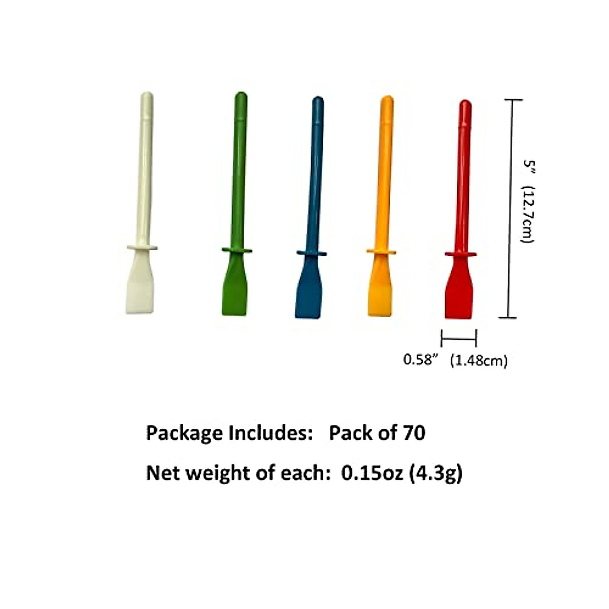Lependor 70 Packs Glue Spreaders, Colored Plastic Glue Smear Sticks Applicator Glue Spreaders DIY Art Leather Craft Tool, Easy Clean Glue Spreaders Polypropylene Plastic - Pack of 70