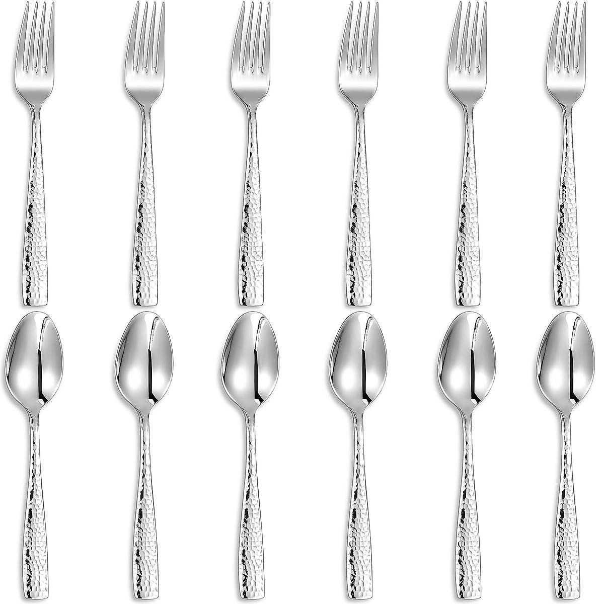 KEAWELL Premium Hammered Forks (12)