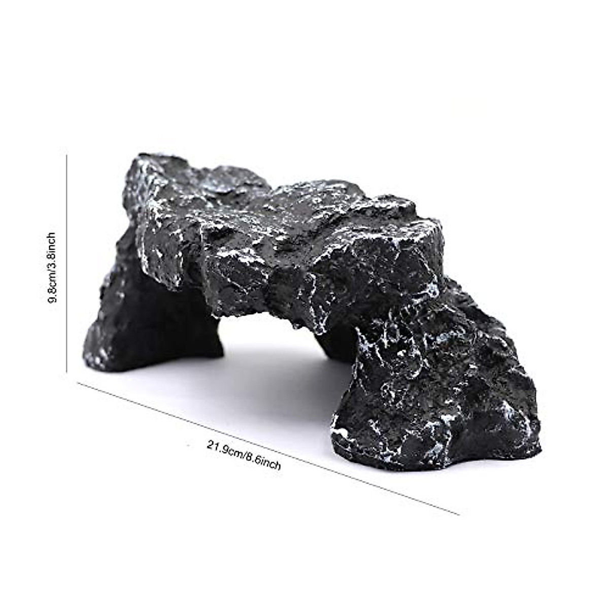 MINYULUA Reptile Hideout Cave Bearded Dragon Rock Hide Cave Turtle Basking Hide Habitat Shelter Rock Hide Hideout for Aquarium Tortoise Small Lizards Fish Amphibians