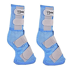 Cashel Crusader Horse Protection Fly Leg Guards, Designer Style, Set of Four, Blue, Small Quarter Horse/Arab