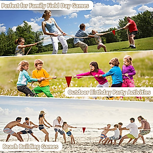 25FT Tug of War Rope Game for Kids & Adults, Field Day Family Family Reunion Games, Lawn Camping Picnic Games, Backyard Carnival Games Fun for Team Building Activities