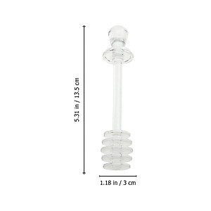 Cabilock 6 Pcs Honey Stick Dispenser Syrup Pourer Coffee Syrups Honey Syrup Ladle Spoon Drink Honey Dipper Spoons Honey Wand Coffee Stir Spoons Hand Mixer Mini Honeycomb Acrylic