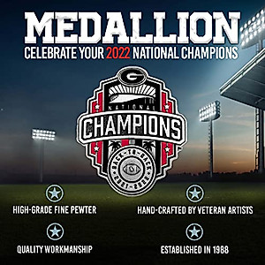 Heritage Pewter Georgia Bulldogs 2022 National Championship Royal Container | 30 OZ Glass container | Expertly Crafted Pewter Glass