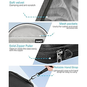 RAIACE Hard Storage Case Compatible with Sony MDRZX110NC & MDRZX110AP Noise Cancelling Headphones. (Case Only) - Black(Gray Lining)