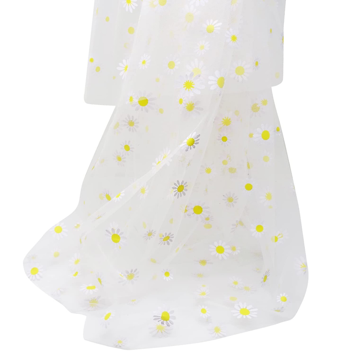 Honbay 1.6 x 2yard Daisy Tulle Net Yarn for Background Decoration or DIY Crafts Making