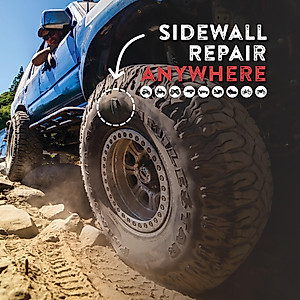 GlueTread External Patch Kit - for Tubeless Tires - No Need to Remove Tire - Kit Includes Enough Material to Patch 4 Tires - ATV Sidewall Repair Kit