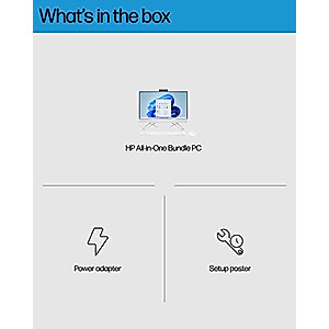 HP All-in-One PC, 23.8" FHD Micro-Edge Touchscreen Display, AMD Ryzen 5 Processor, AMD Radeon Graphics, 12 GB RAM, 512 GB SSD, Windows 11 Home OS, Wi-Fi (24-cb1142, 2022)
