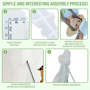 Custom Life Size Cardboard Cutout, Personalization Custom Cardboard Cutout, with Stainless Steel Stand Up, High Resolution, Upload Your Own Photo, Best for Wedding, Graduation, Birthday,1-8ft