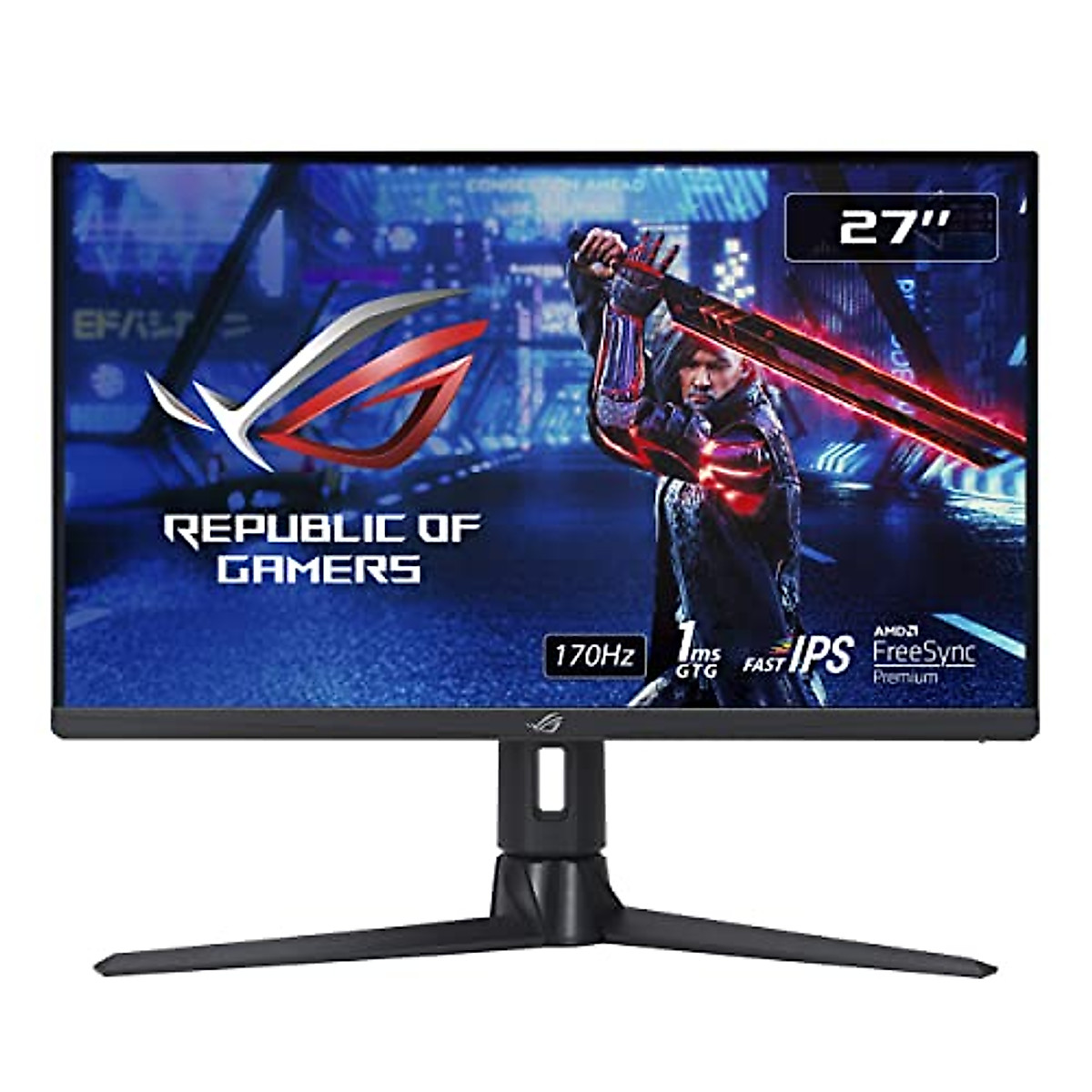 ASUS ROG Strix 24.5” 1080P Gaming Monitor (XG256Q) - Full HD, Fast IPS, 180Hz, 1ms, G-Sync Compatible/FreeSync, DisplayPort, HDMI, DisplayHDR400 , BLACK