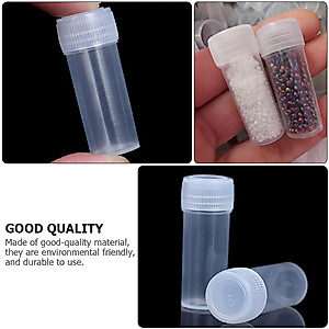 Hemobllo Medication Vials 5ml Plastic Bottles Small Vials Empty Sample Containers with Screw Caps Containers for All Your Pills, Tablets or Supplements (Transparent)