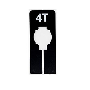 NAHANCO QSDBWKIT5, Black Rectangular Clothing Size Dividers with White Print for Baby/Kids, 3MOS – 4T, Kit of 10 (10 Sizes, 1 Piece Each)