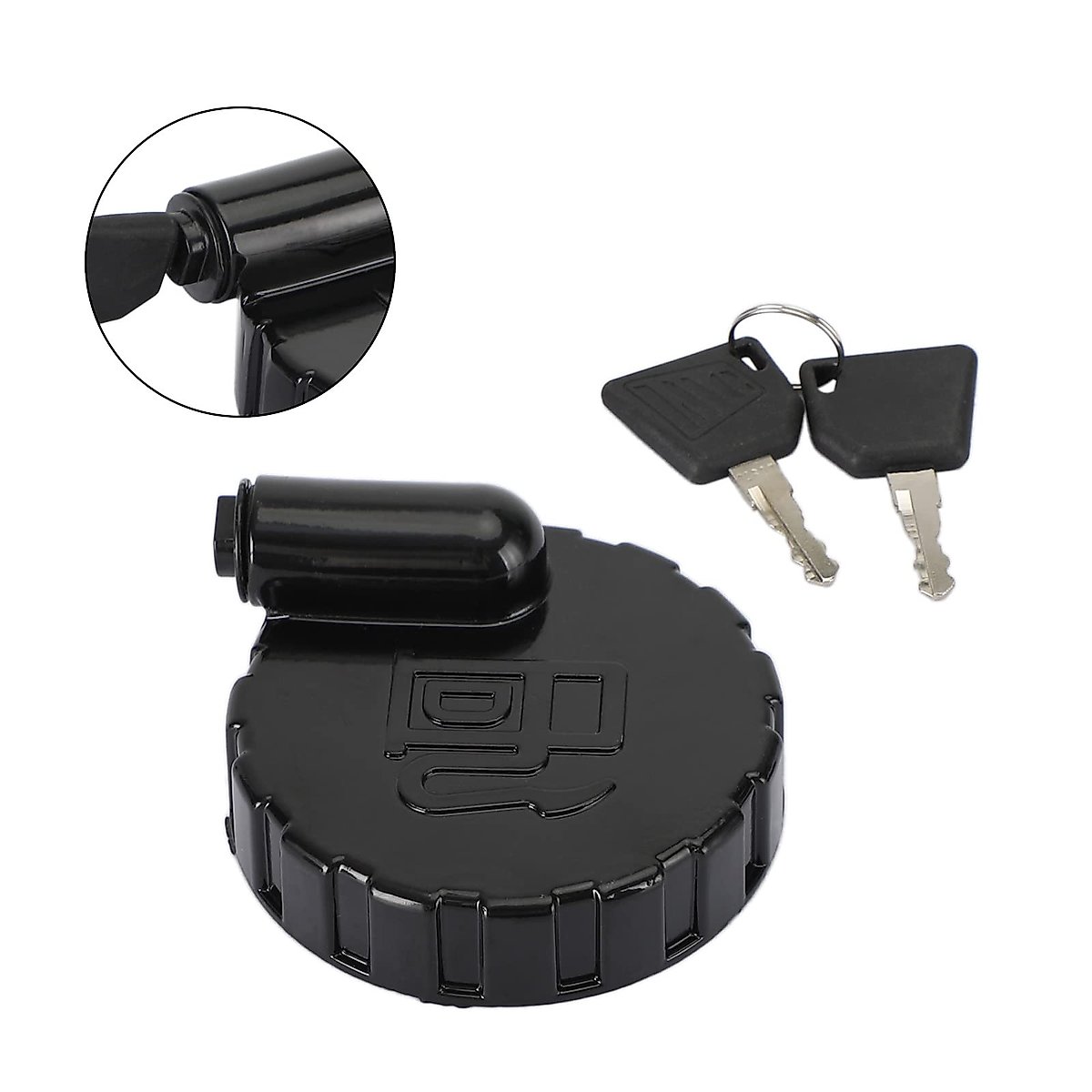 Frezon Fuel Tank Cap with Keys Diesel Cover Fit for JCB Loader Backhoe Models 1CX, 2CX, 2CXL, 3C, 3CX, 3CX Sitemaster, 3CX-4WD Turbo, 3DX, 4C, 4CX, 4DX, and MINI CX # 123/05892, 331/33064, 331/45908