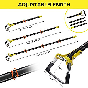 MELVTATA Garden Hoe Hoe Garden Tool Stirrup Hoes for Planting Vegetables Farm, Stainless Steel Handheld Hula Hoes -Stirrup Hoe with Adjustable Action Hoe for Weeding/Loosening Soil (30-56in)