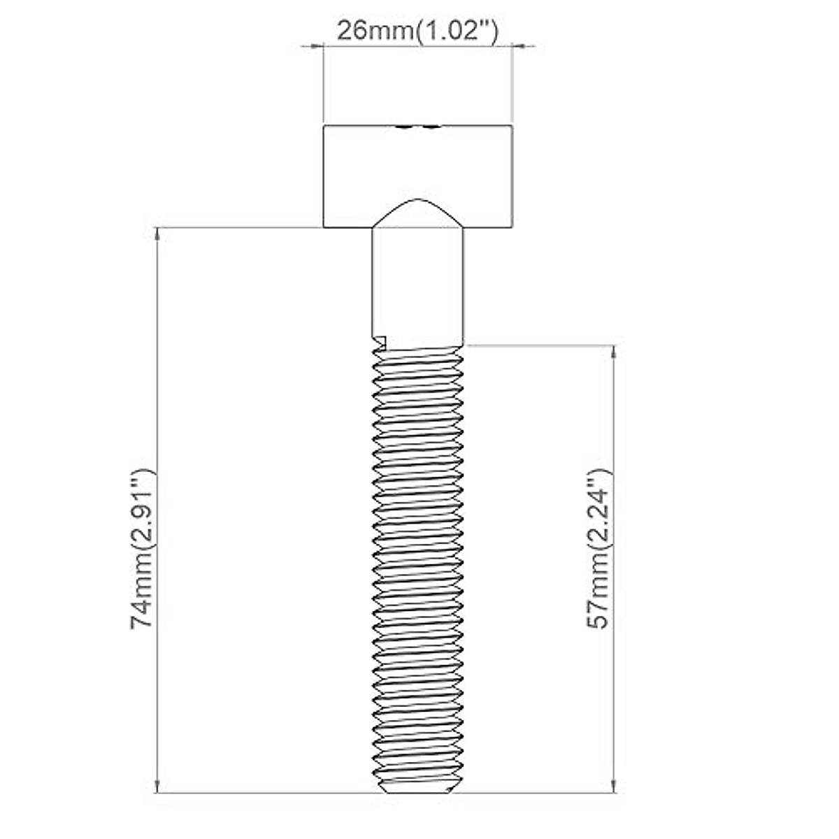 M12 x 74 mm Scaffolding Coupler T-Bolt 6 pcs.
