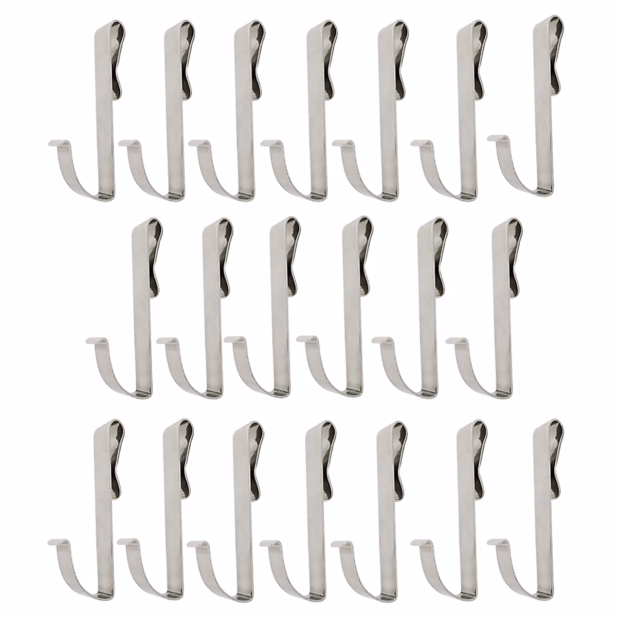 glrovazas Snap On Hook 20 Pcs Wire Rack Hook,J Shaped Hook,Heavy Duty S Hook, Hanging,J Rail Hooks,Wire Shelving Accessories
