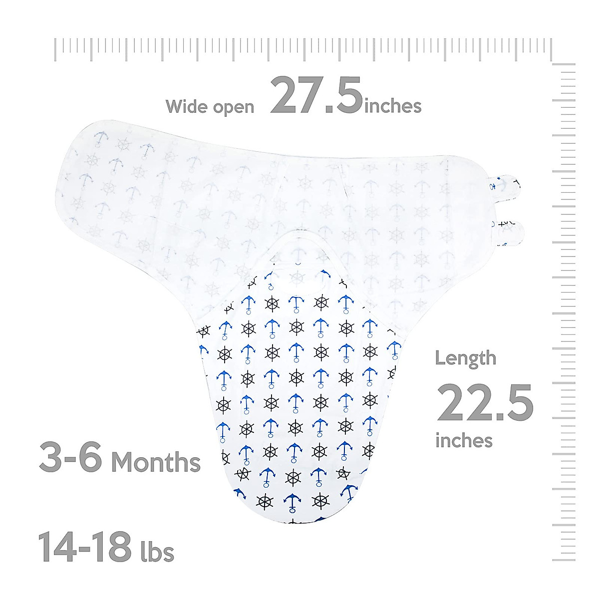 Ourcan Baby Swaddle Blankets for Boy Girl 0-3 Months 3-6 Months, Newborn Swaddle Adjustable Infant Wraps 3-Pack, 100% Combed Cotton, Large Size