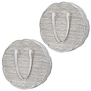 mDesign Round 19" Wreath Storage Container with Handles - Fabric Christmas Wreath Storage Bag and Protector - Garland Storage Bag Container - Holiday Decoration Organizer - 2 Pack, Striped Taupe/Tan