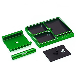 WOAEIUOS RC Car Stand Repair Tool Set 360 Degree Rotation for 1/18 1/24 RC Car Truck Buggy (Green)