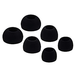 ALXCD Eargel Tip for Level U Pro, SML 6 Pair Anti-Slip Durable Silicone Replacement Ear Tip Earpads, Fit for Level U Pro (6 Pair)[Black]