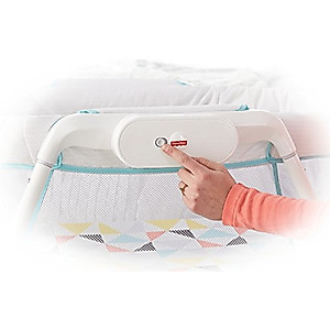 Fisher-Price Stow 'n Go Bassinet Windmill, portable baby cradle with soothing features for infants and newborns