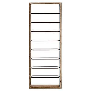 FirsTime & Co. Natural Bakersville Ladder Wine Rack, Wall Mounted Floating Shelf for Bedroom, Kitchen, Living Room, Bathroom, Home Office, Wood, 15.75 x 3.5 x 44 inches, 44 in. x 15.75 in.