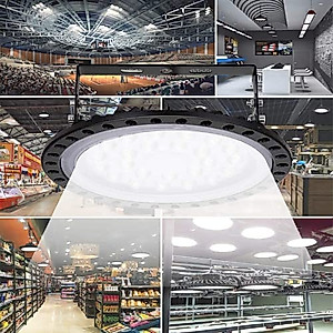 TYCOLIT 300W UFO LED High Bay Light, 30000LM Commercial Bay Lighting Daylight 6500K, IP65 Waterproof LED Commercial Bay Light, LED Warehouse Light Shop Light Factory Light Garage Light