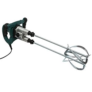 2800W Handheld Electric Concrete Mixer, Cement Mixer Dual Paddle, Portable Mortar Mixer with 6 Adjustable Speed, Electric Concrete Plaster Grout Paint Mortar Mixer Machine