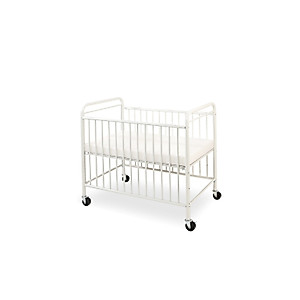 LA Baby The Condo Metal Evacuation Window Crib, White