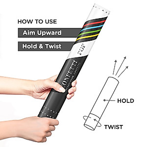 Confetti Cannon - 16" X-Large Party Poppers Confetti Shooters, Multicolor Biodegradable Confetti Cannons (Confetti Blasters/Gun/Bomb)Compressed Air, Launch 25ft, Loud Pop - For Wedding, New Year's Eve