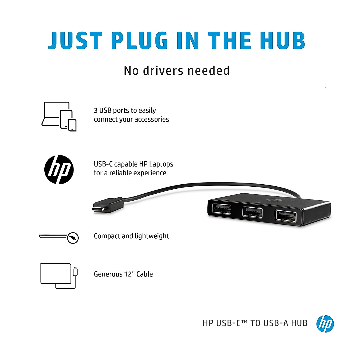 Hp USB-C to USB-A Hub