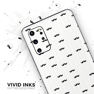 DesignSkinz The Micro Mustache Pattern Protective Vinyl Decal Wrap Skin Cover Compatible with The Samsung Galaxy S20 (Screen Trim & Back Glass Skin)