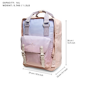 Doughnut Macaroon Sky Series 16L Travel College School Lightweight Casual Bookbag Backpack for Women Girls with Laptop Compartment Fit 14Inch Notebook