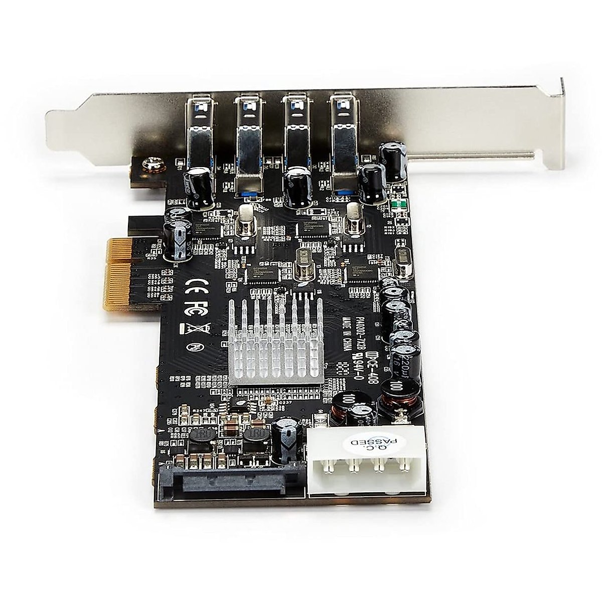 StarTech.com 4 Port USB 3.0 PCIe Card w/ 4 Dedicated 5Gbps Channels (USB 3.2 Gen 1) - UASP - SATA / LP4 Power - PCI Express Adapter Card (PEXUSB3S44V)