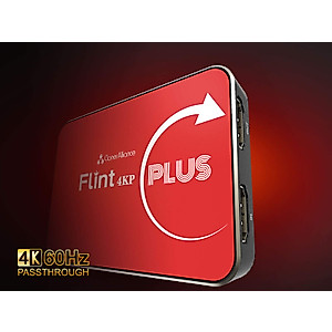 ClonerAlliance Flint 4KP Plus, 4K@60fps Passthrough, 1080p@60fps Video Capture with Mic Input, Ultra-Low Latency, Plug&Play. for Game Consoles, DSLR