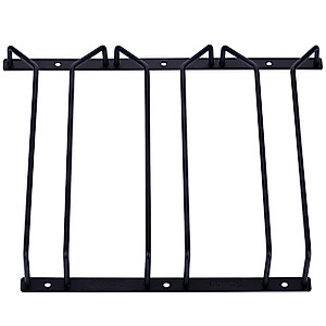 Dianoo Wine Glass holder, Stemware Rack, Wine Glass Rack Under Cabinet With Screws, 27CM 3 Rows Black