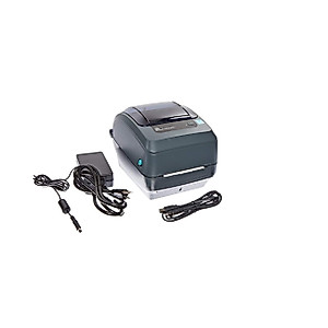Zebra - GX420t Thermal Transfer Desktop Printer for Labels, Receipts, Barcodes, Tags, and Wrist Bands - Print Width of 4 in - USB, Serial, and Parallel Port Connectivity (Renewed)