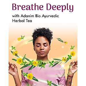 Adanim Bio Eucalyptus Thyme & Mullein Leaf Tea Bags - Organic Gourmet De-Congest Lung Health Respiratory Support Herbal Teas Blend (Pack of 4) Best Breathe Deep