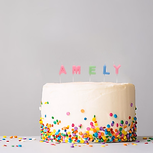 Birthday Candle Letters, Birthday Candles, M Letter Candle, Alphabet Candles, Letters Decor, Personalise Your Cake with Your Name, Name Candles for Name Birthday Cakes, Candle Letter Alphabet A-Z (M)