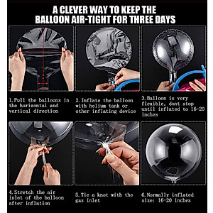 20 Inch Bobo Balloons Bubble Balloons, 10 Pcs Clear Bobo Balloon, Large Transparent Bubble Balloon for Christmas Wedding Birthday Party Decoration