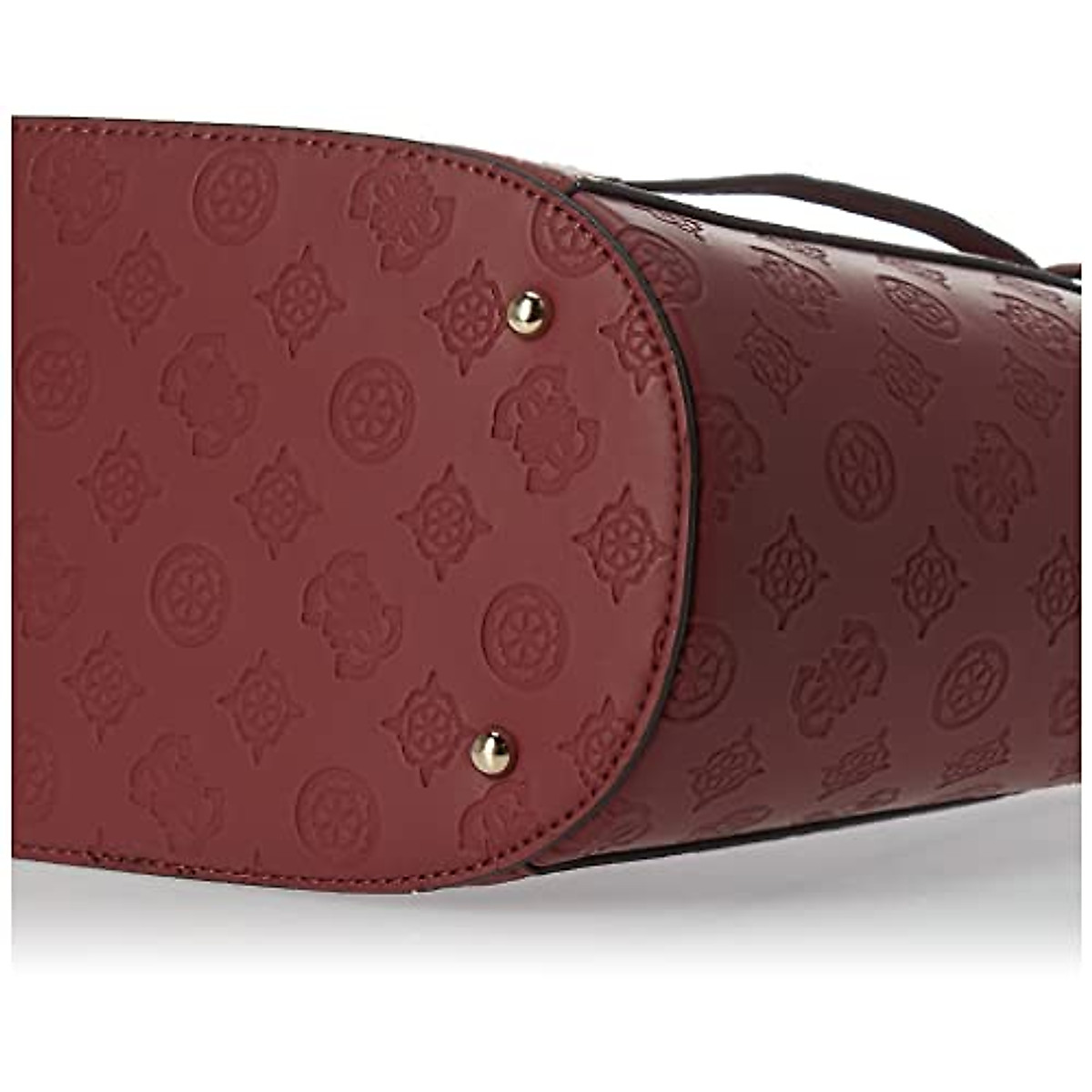 GUESS Womens Noelle Small Elite Tote Shoulder Bag, Merlot Logo, One Size US