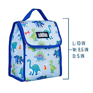 Wildkin 12 Inch Backpack Bundle with Insulated Lunch Bag (Dinosaur Land)