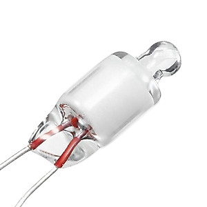 uxcell 50Pcs F5 5x13mm Bright Green Light Neon Light Bulb Indicator Lamp W 82K Resistor 2 Pin Clear Halogen Light Bulb for Closet Landscape Lighting