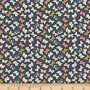 Art Gallery Fabrics Art Gallery Nightfall Mothlike Shadows Deep Fabric, Pink
