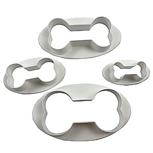 Dog Bone Cookie Cutters 4Pcs/Set, Christmas Gingerbread house Dog Treats Cookie Cutter, Dog Bone Shapes Cutters, Homemade Dog Biscuit Treats